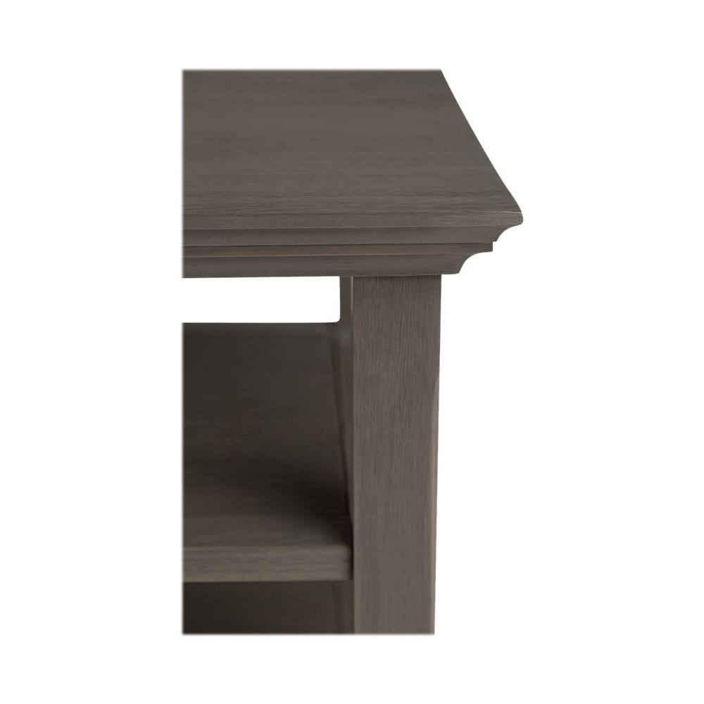 Simpli Home Acadian SOLID WOOD 19 inch Wide Square Transitional End ...
