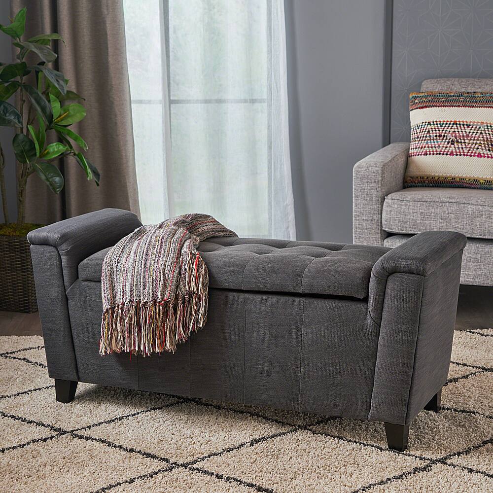Best Buy: Noble House Alden Storage Bench Grey 296764
