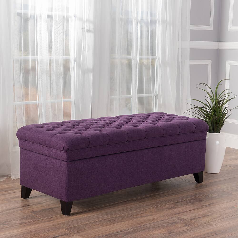 Best Buy: Noble House Shelltown Tufted Storage Ottoman Purple 299137