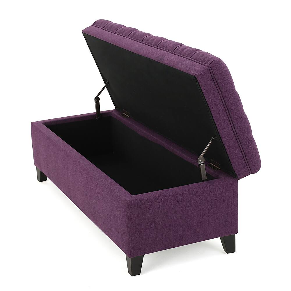 Best Buy: Noble House Shelltown Tufted Storage Ottoman Purple 299137