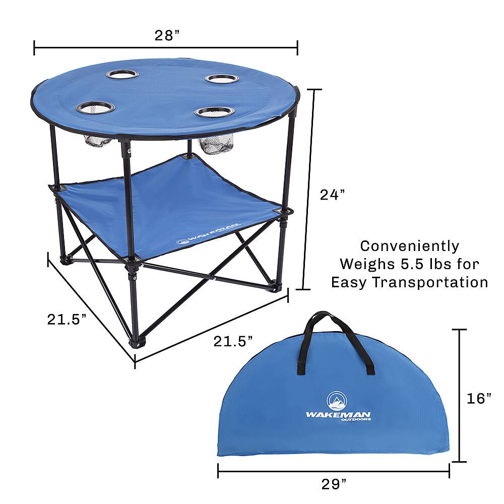 Customer Reviews: Camp Table-Round 2-Tier Folding Table For Camping ...