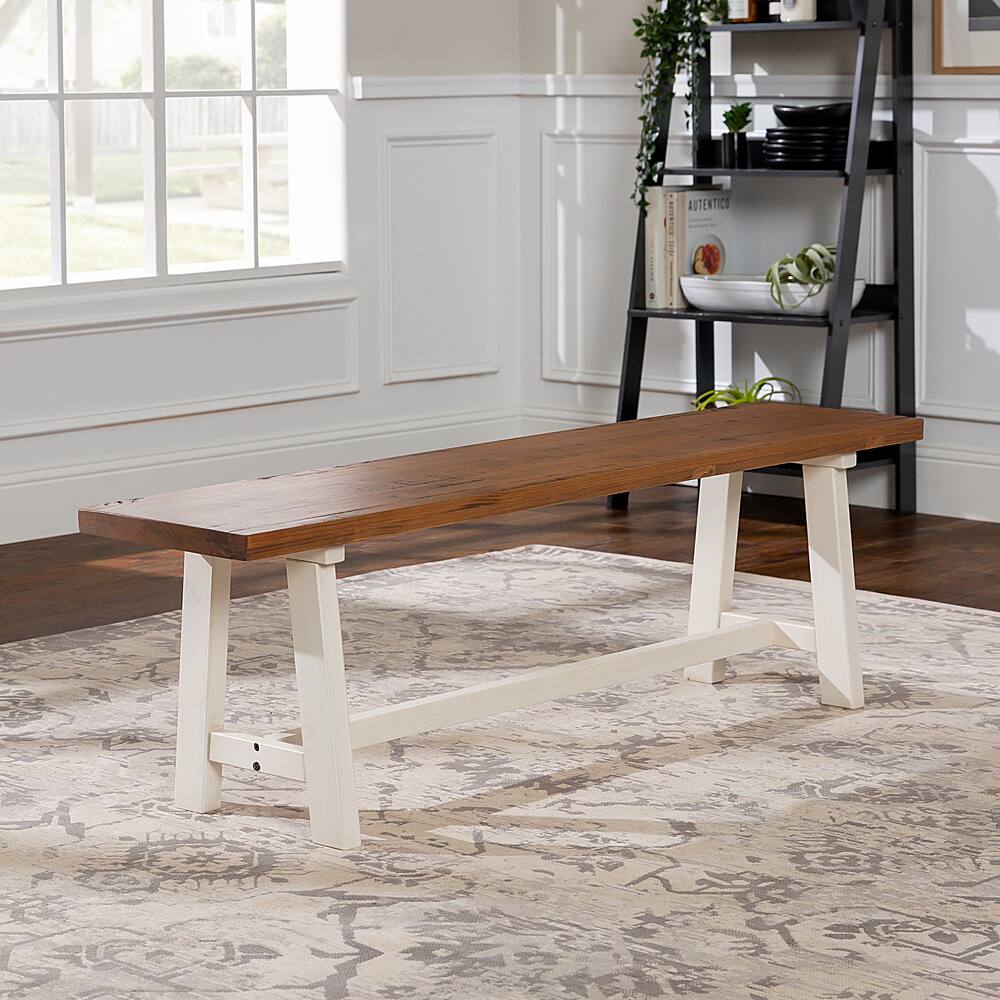 Best Buy: Walker Edison Farmhouse Solid Wood Dining Bench BB60BRSWRO