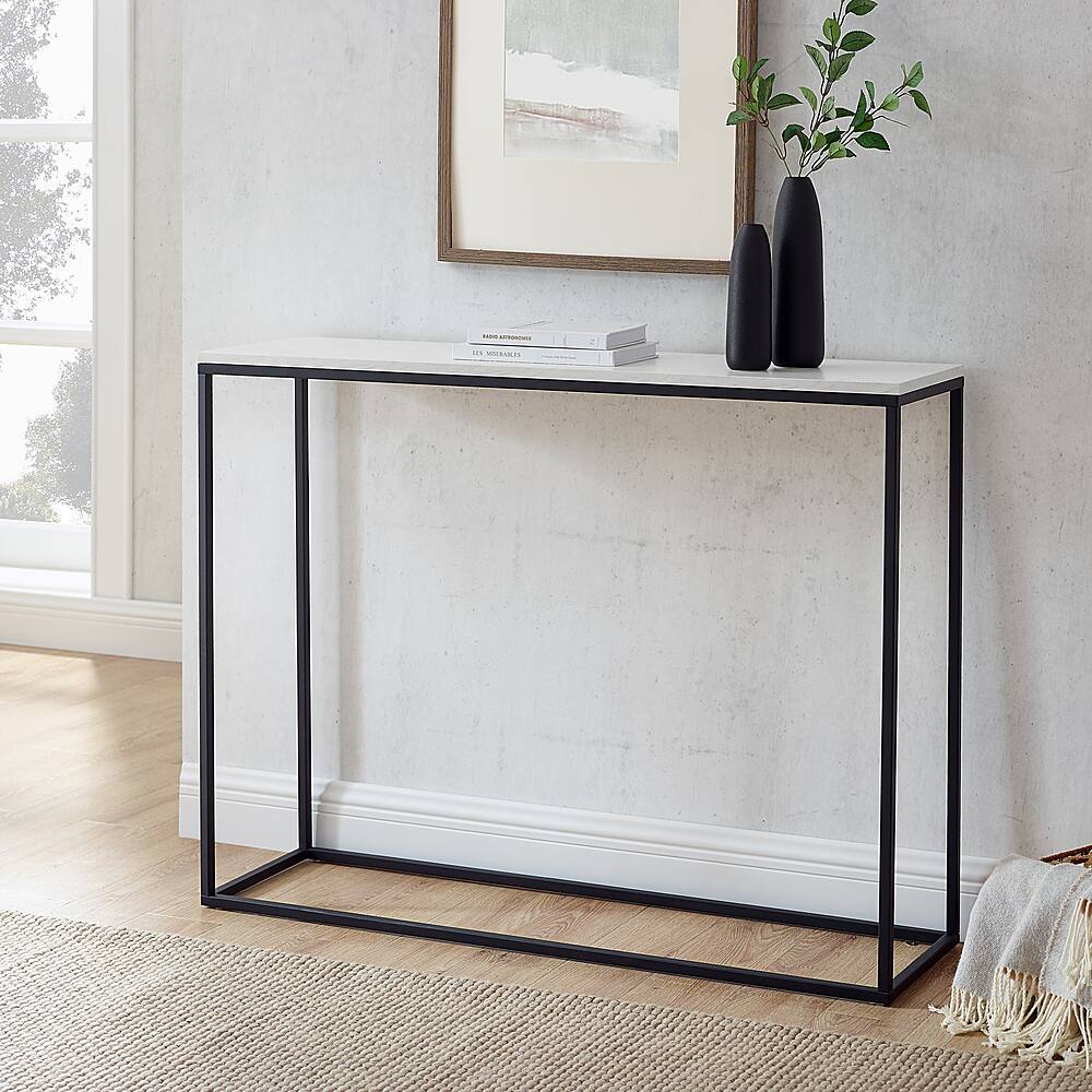 Best Buy: Walker Edison 42" Open Box Entry Table Black BBF42LWETWM