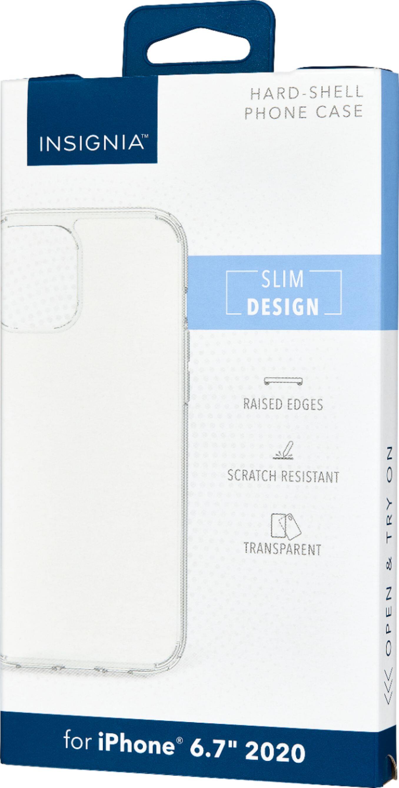 Insignia™ Hard Shell Phone Case for iPhone® 12 Pro Max Clear NS ...