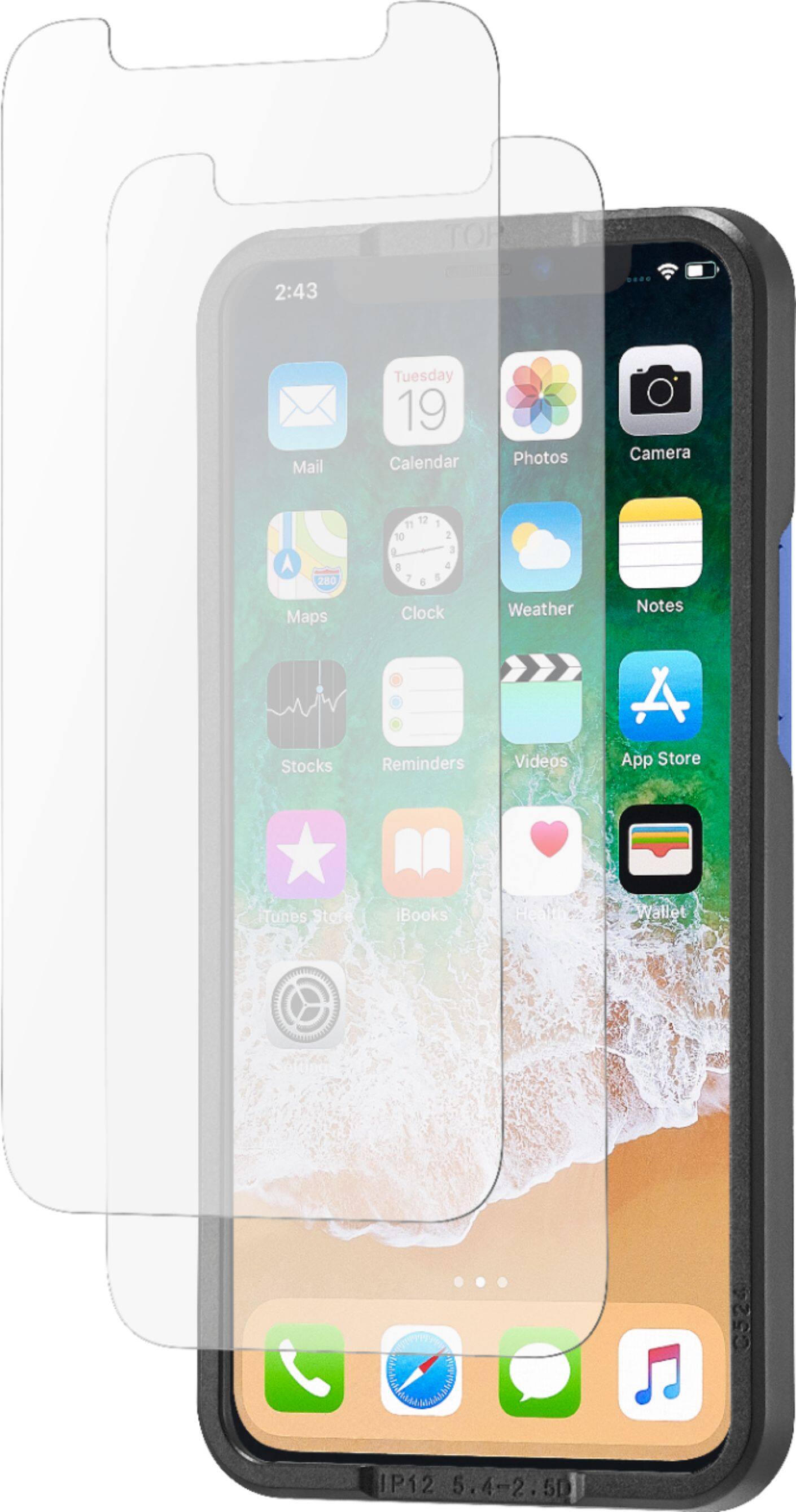 Insignia™ Tempered Glass Screen Protector for iPhone® 12 Pro Max (2 ...