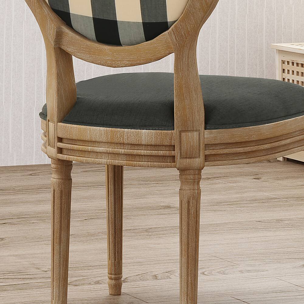 Best Buy: Noble House Vera Dining Chair (Set of 2) Black Checkerboard ...