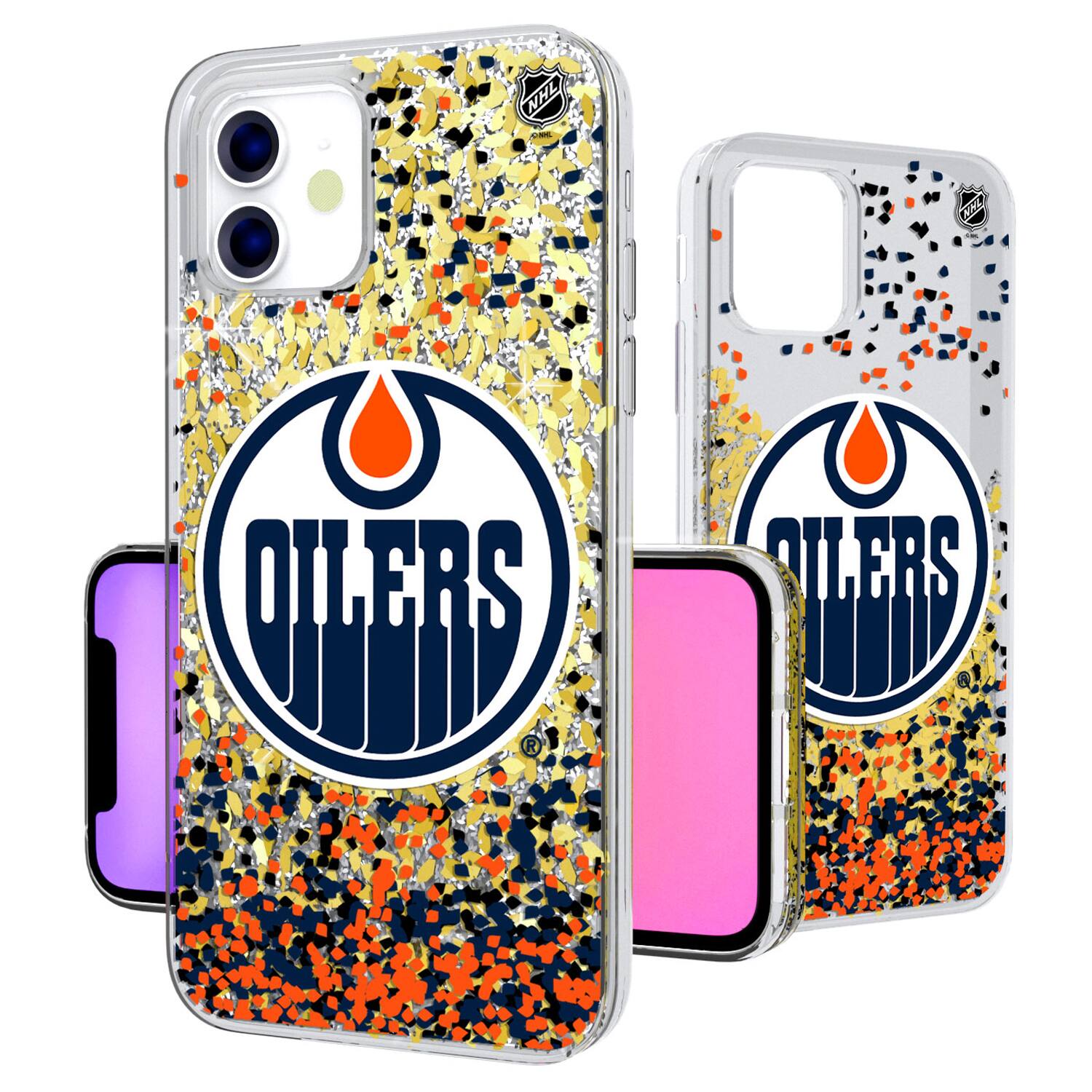 Keyscaper NHL Edmonton Oilers iPhone Confetti Glitter Case 15 Pro ...