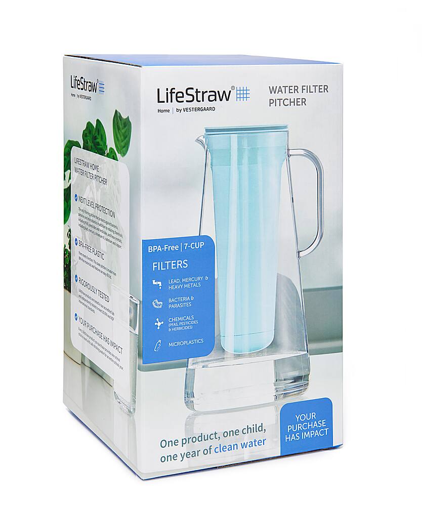 Best Buy: Lifestraw Home 7 Cup Plastic Water Pitcher Plastic Aqua ...