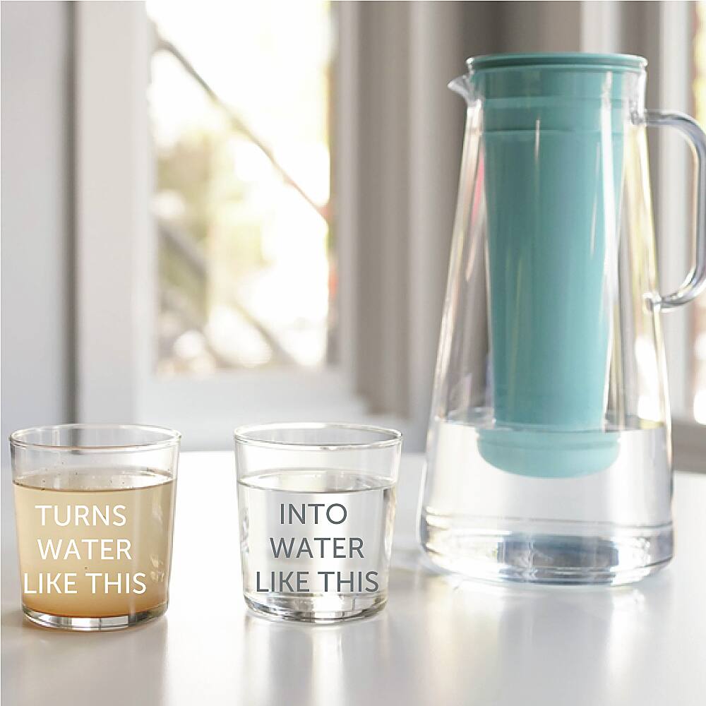 Best Buy: Lifestraw Home 7 Cup Plastic Water Pitcher Plastic Aqua ...