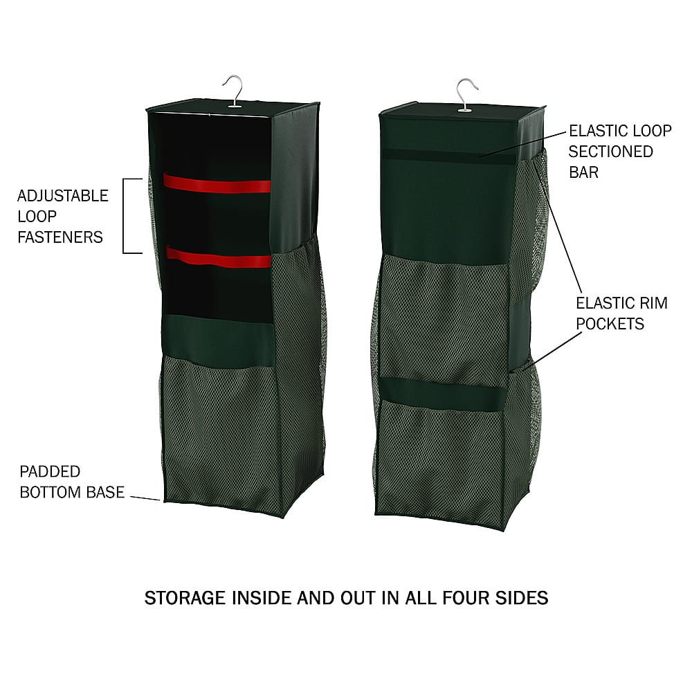 Trademark Home Hanging Wrapping Paper Organizer- 4-Sided Gift Wrap ...