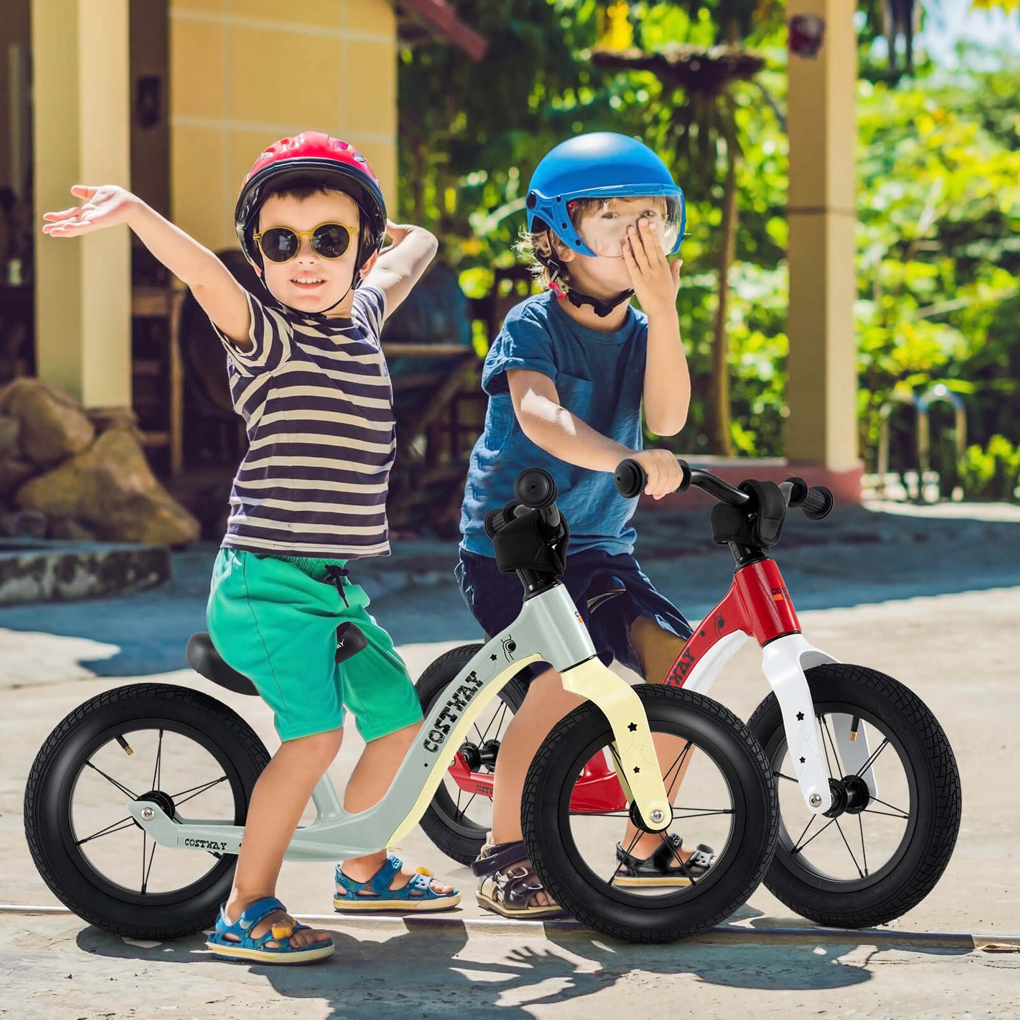 Costway 12 Inch Magnesium Toddler Balance Bike No Pedal Training Toddler Balance Bike Green ...