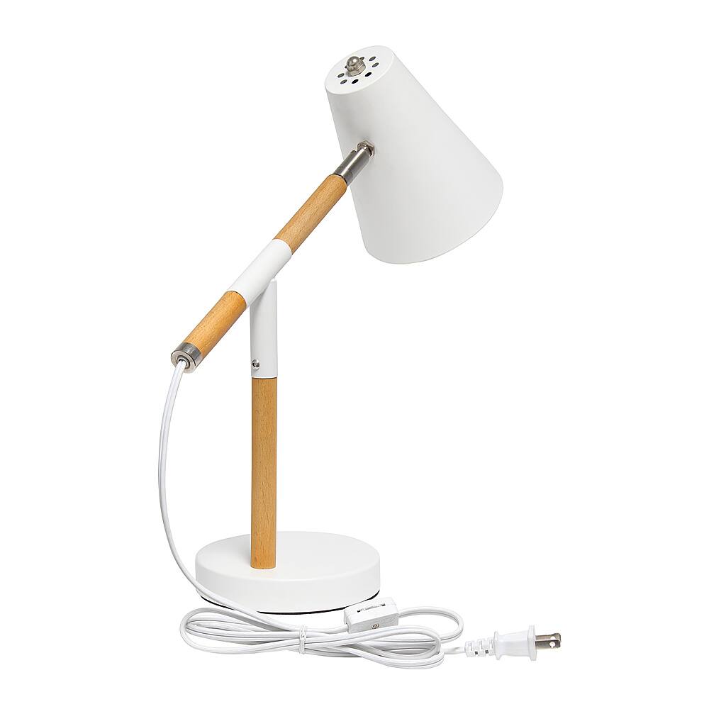 Simple Designs Wooden Pivot Desk Lamp White LD1059-WHT - Best Buy