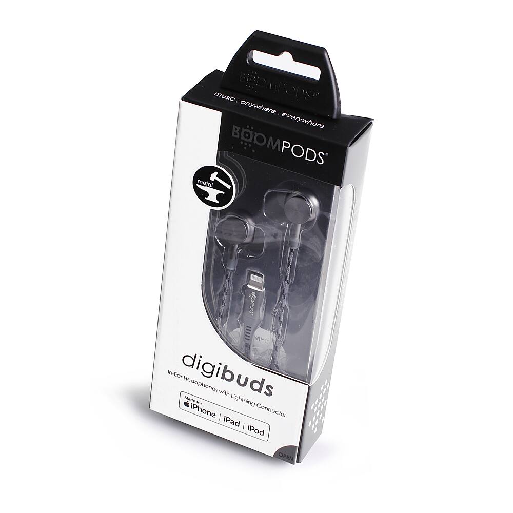 Customer Reviews: Boompods Digibuds Wired Lightning Connector Headphones Rose Graphite 54214BCW ...