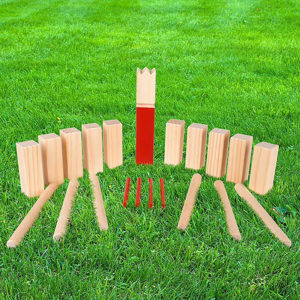 Customer Reviews: Hey! Play! Kubb Viking Chess Game Wood Outdoor Lawn Game Set, Combines Bowling ...