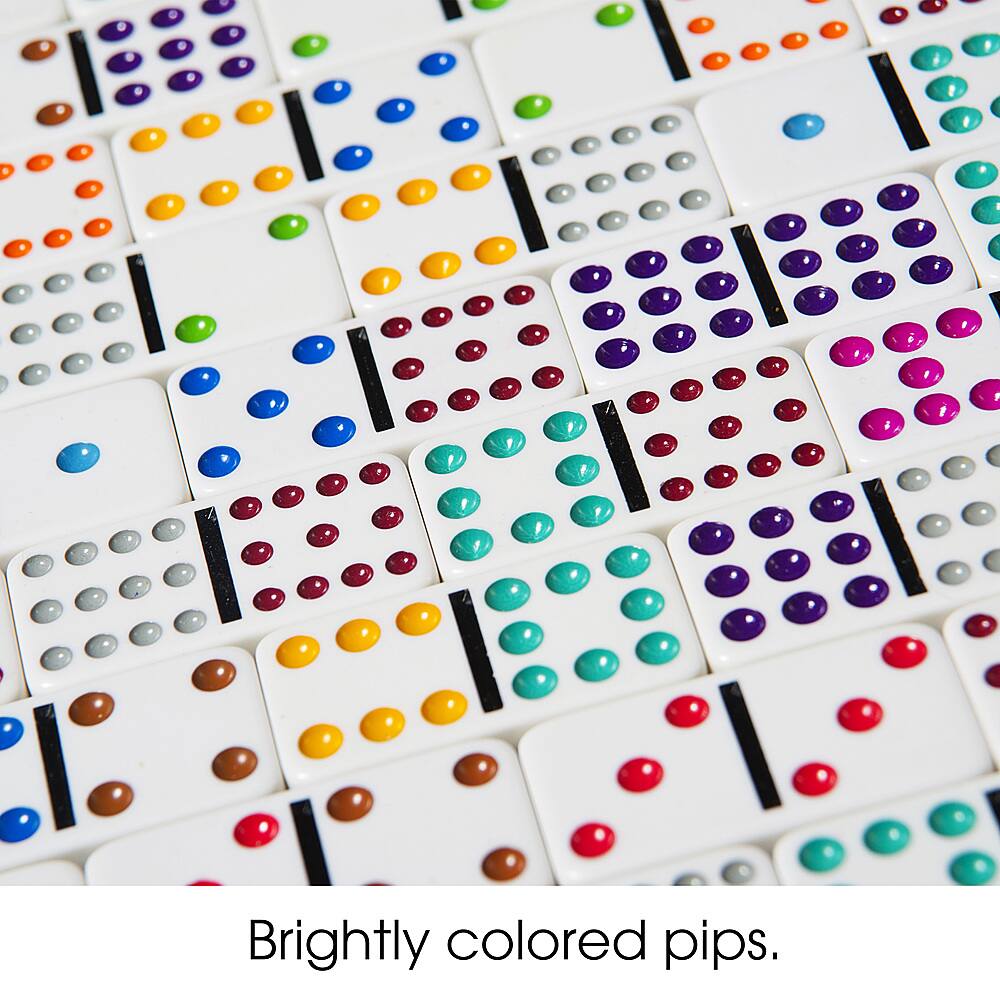 Hey! Play! Mexican Dominos – Train Style Set with 91 Colorful Tiles in ...