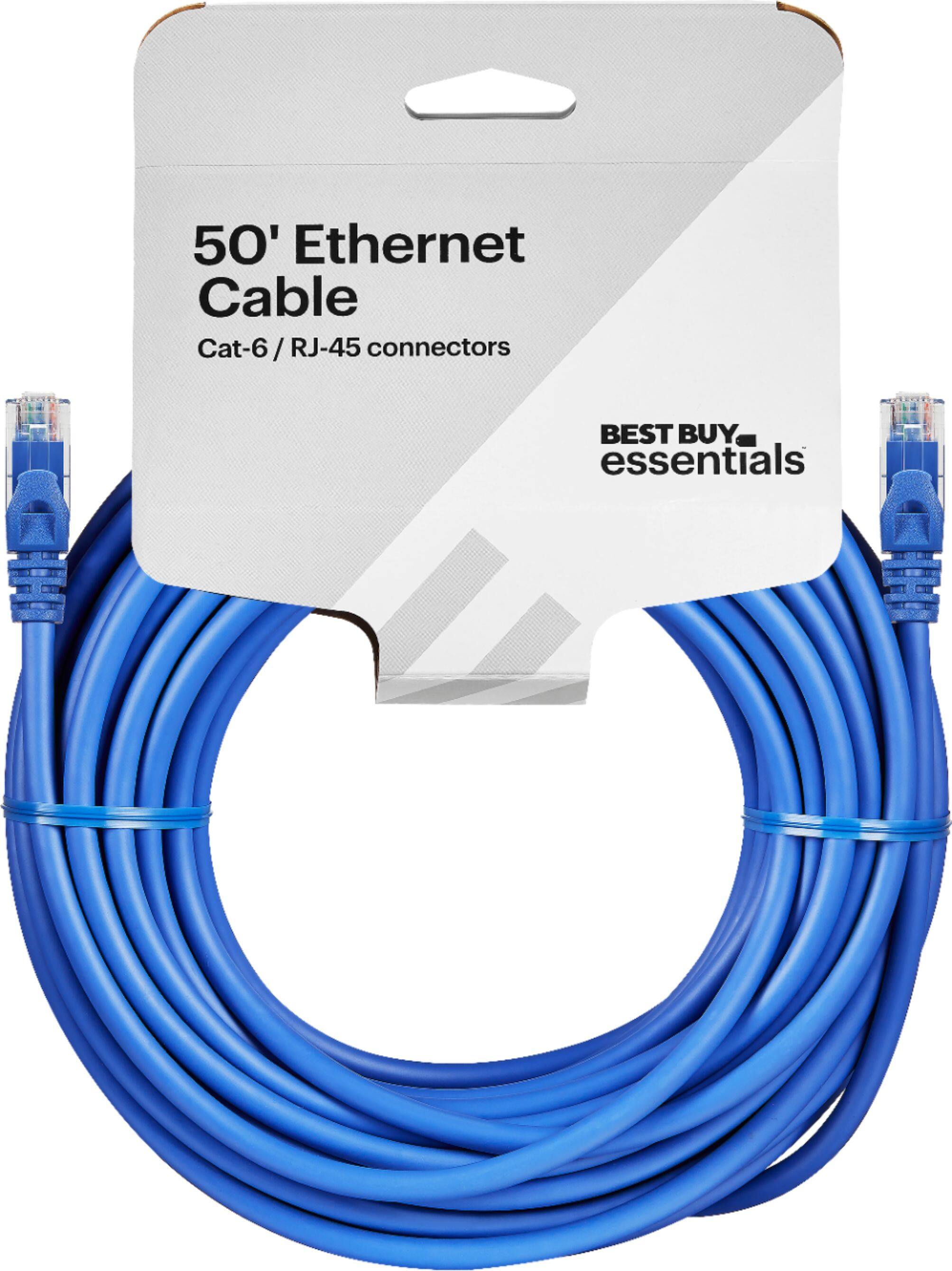 Best Buy essentials™ 50' Cat 6 Ethernet Cable Blue BE-PEC6ST50 - Best Buy