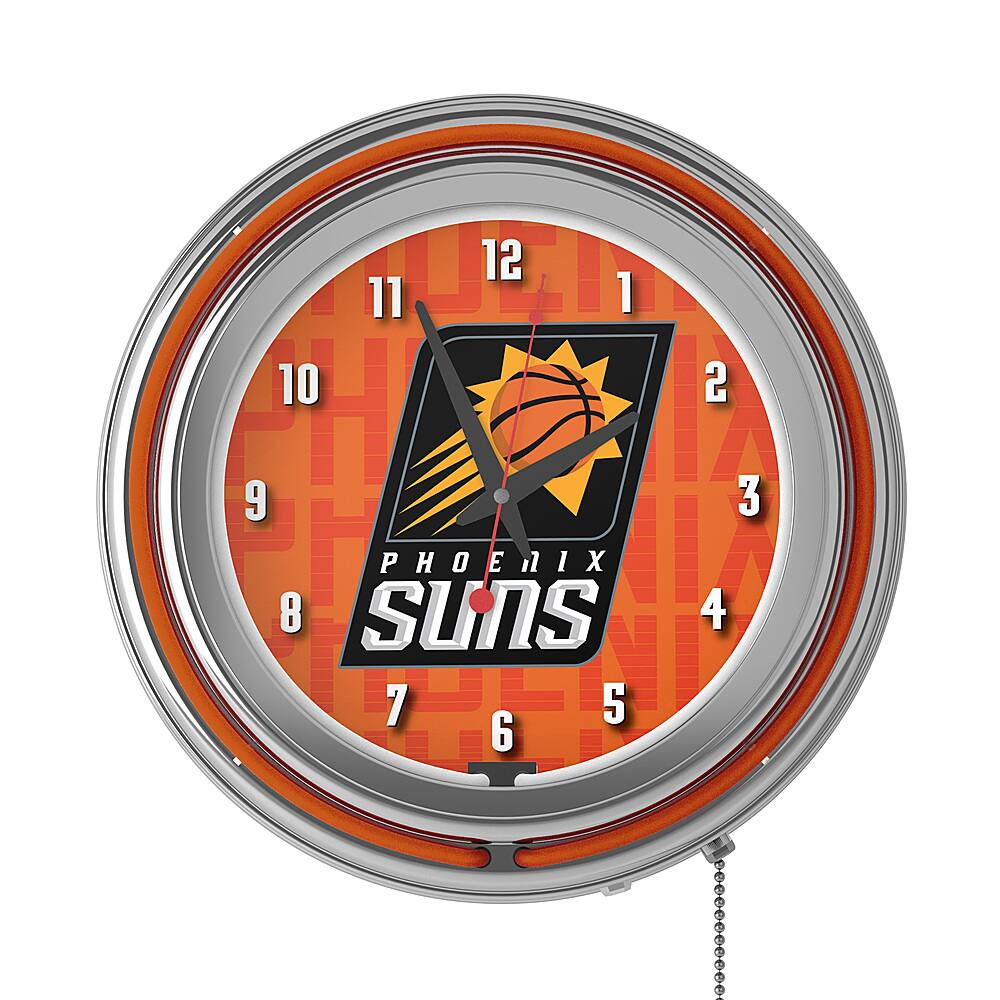 Best Buy: Pheonix Suns NBA City Chrome Neon Clock Orange, Black, Gray ...