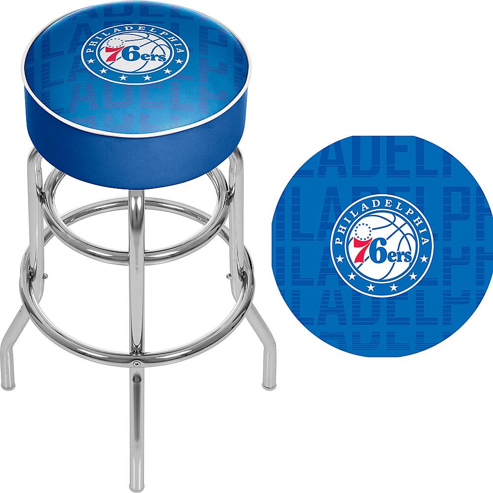 Best Buy: Philadelphia 76ers NBA City Padded Swivel Bar Stool Royal ...