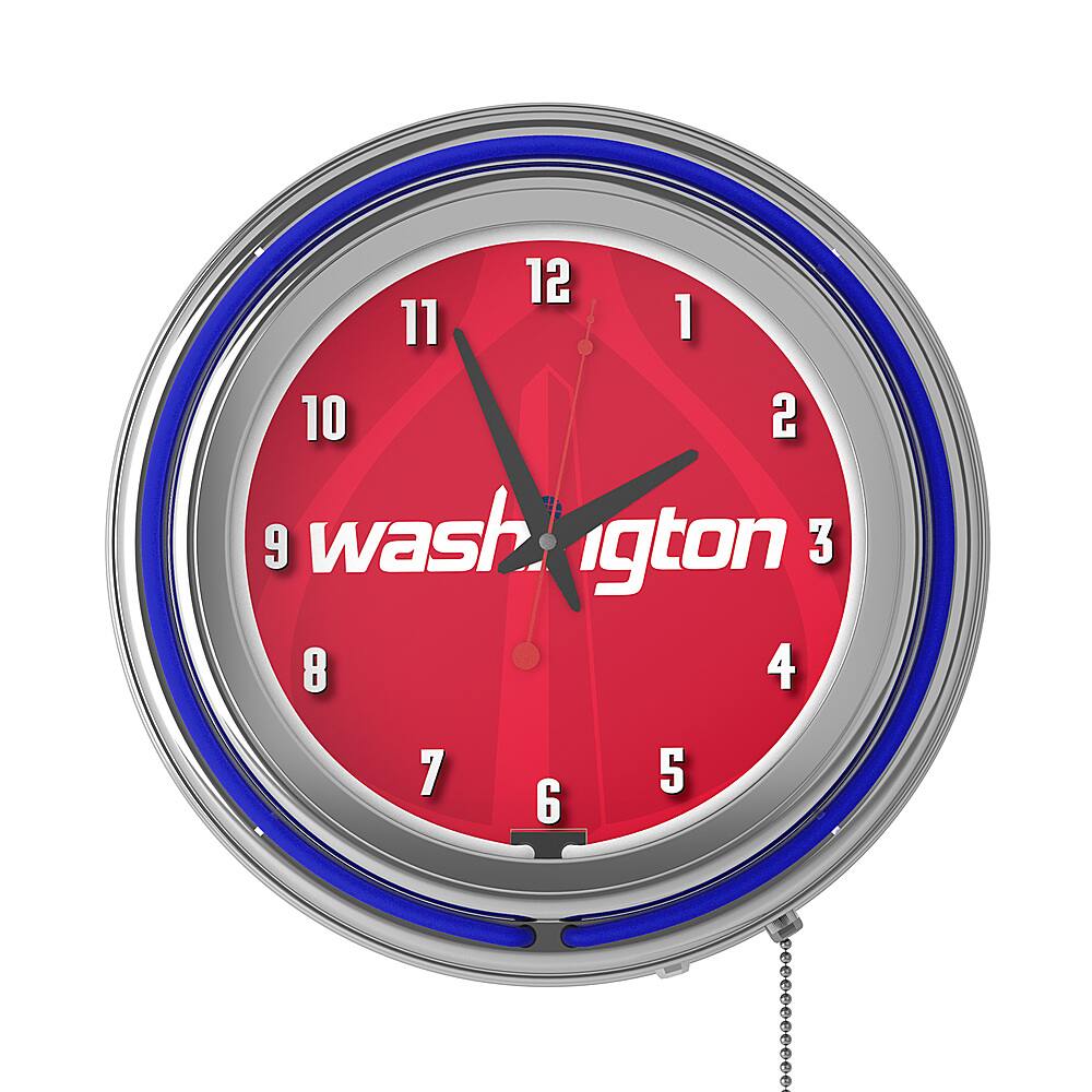 Customer Reviews: Washington Wizards NBA Fade Chrome Neon Clock Red ...