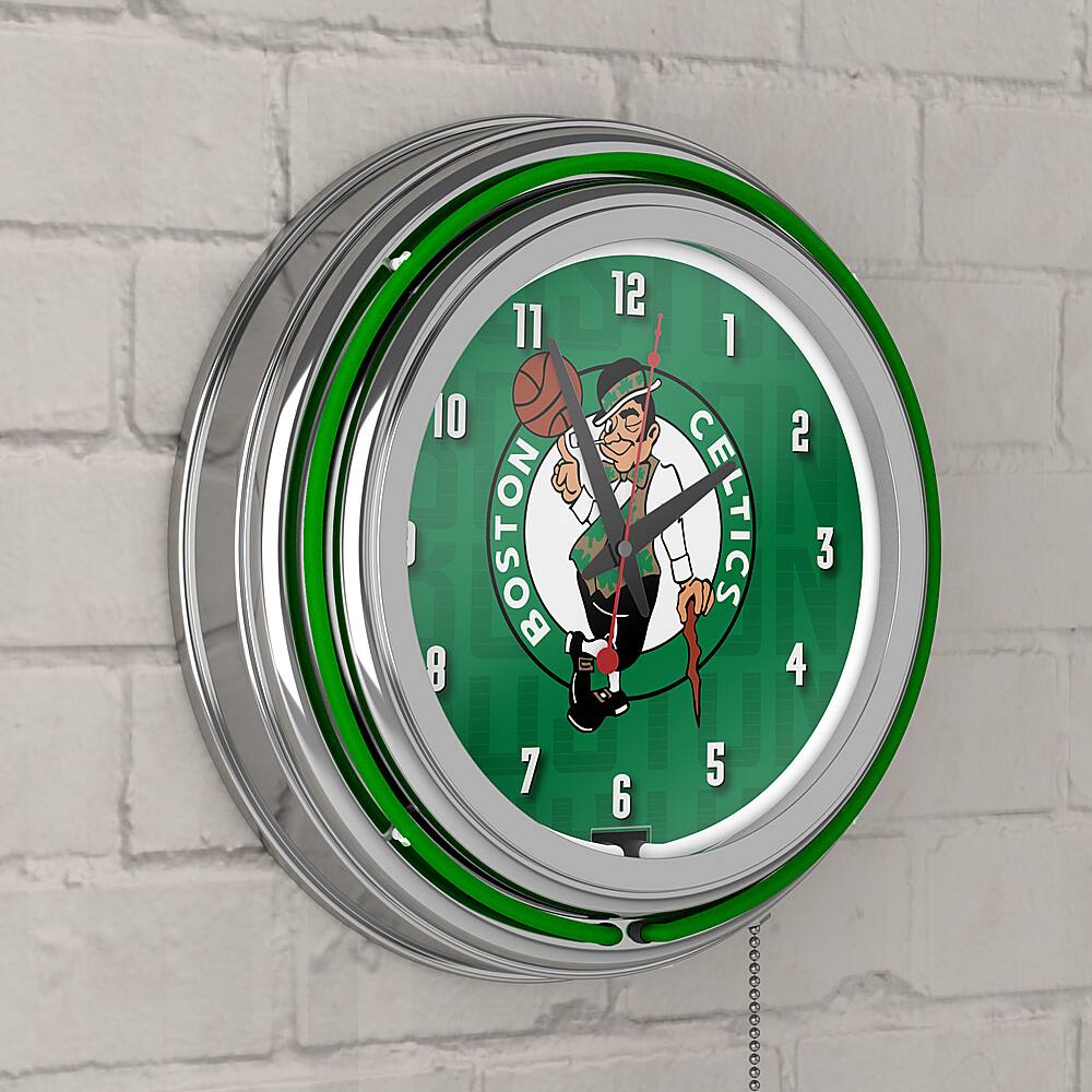 Customer Reviews: NBA Boston Celtics City Chrome Neon Clock Green ...