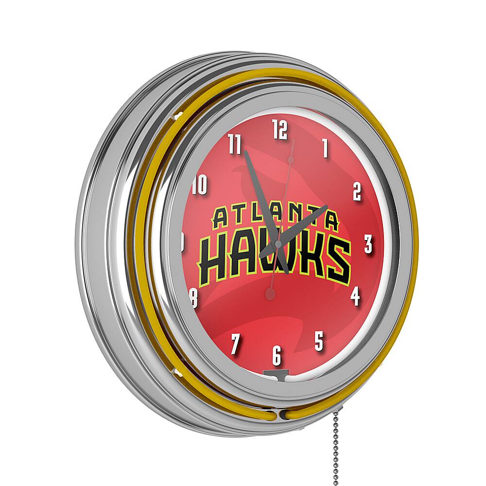 Customer Reviews: Atlanta Hawks NBA Fade Chrome Double Ring Neon Clock ...