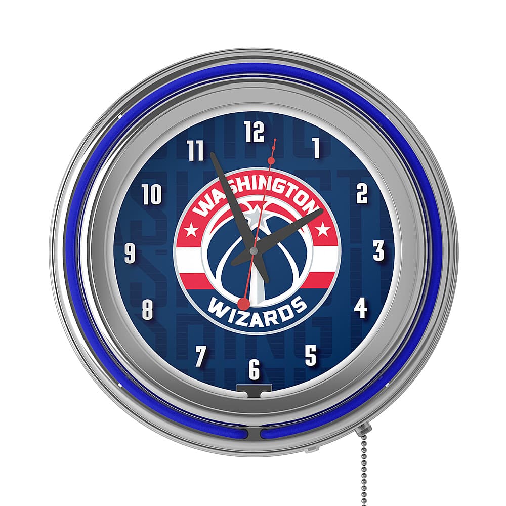 Customer Reviews: Washington Wizards NBA City Chrome Neon Clock Red ...