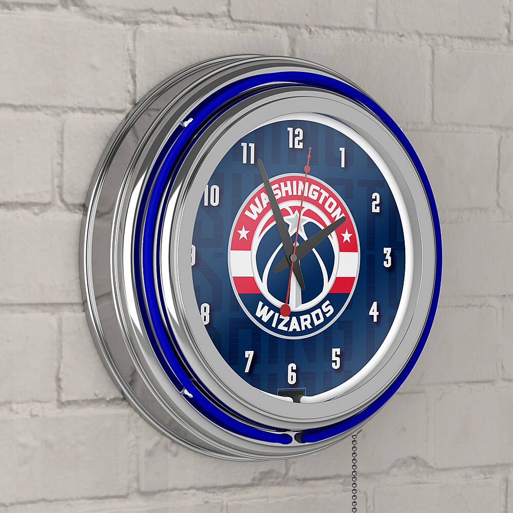 Customer Reviews: Washington Wizards NBA City Chrome Neon Clock Red ...