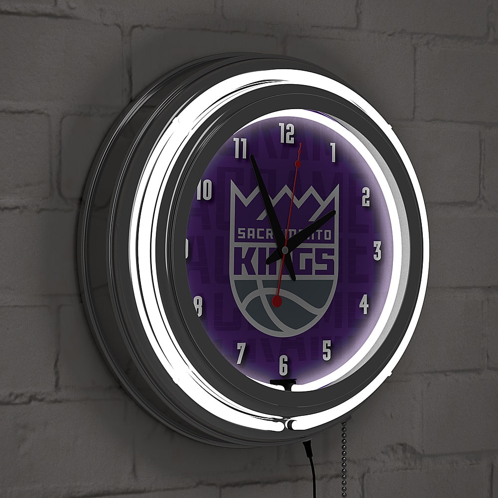 Best Buy: Sacramento Kings NBA City Chrome Neon Clock Purple, Slate ...