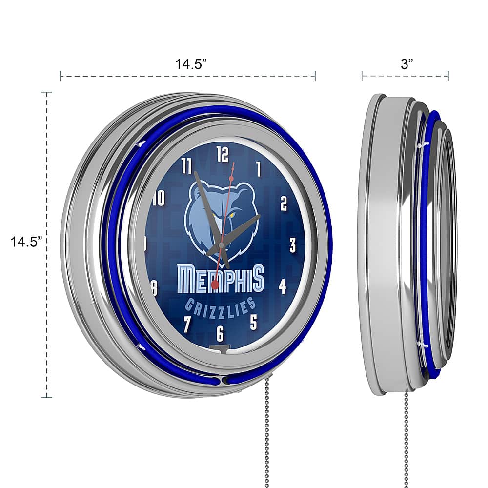 Best Buy: Memphis Grizzlies NBA City Chrome Neon Clock Memphis Midnight ...