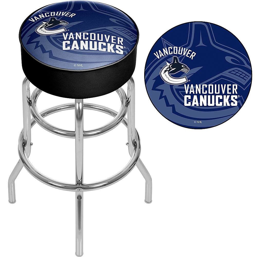 Best Buy: Vancouver Canucks NHL Watermark Padded Swivel Bar Stool Deep ...