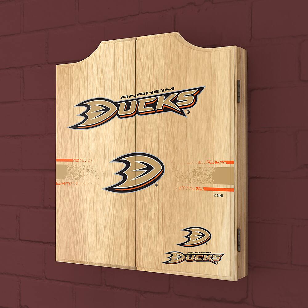 Best Buy: Anaheim Ducks NHL Dart Cabinet Set with Darts and Board Black ...