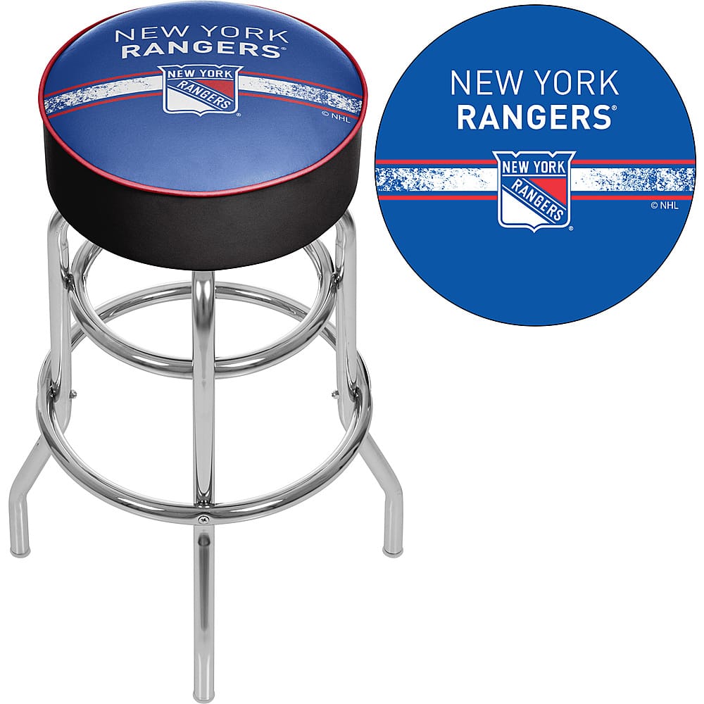 Best Buy: New York Rangers NHL Padded Swivel Bar Stool Blue, Red, White ...