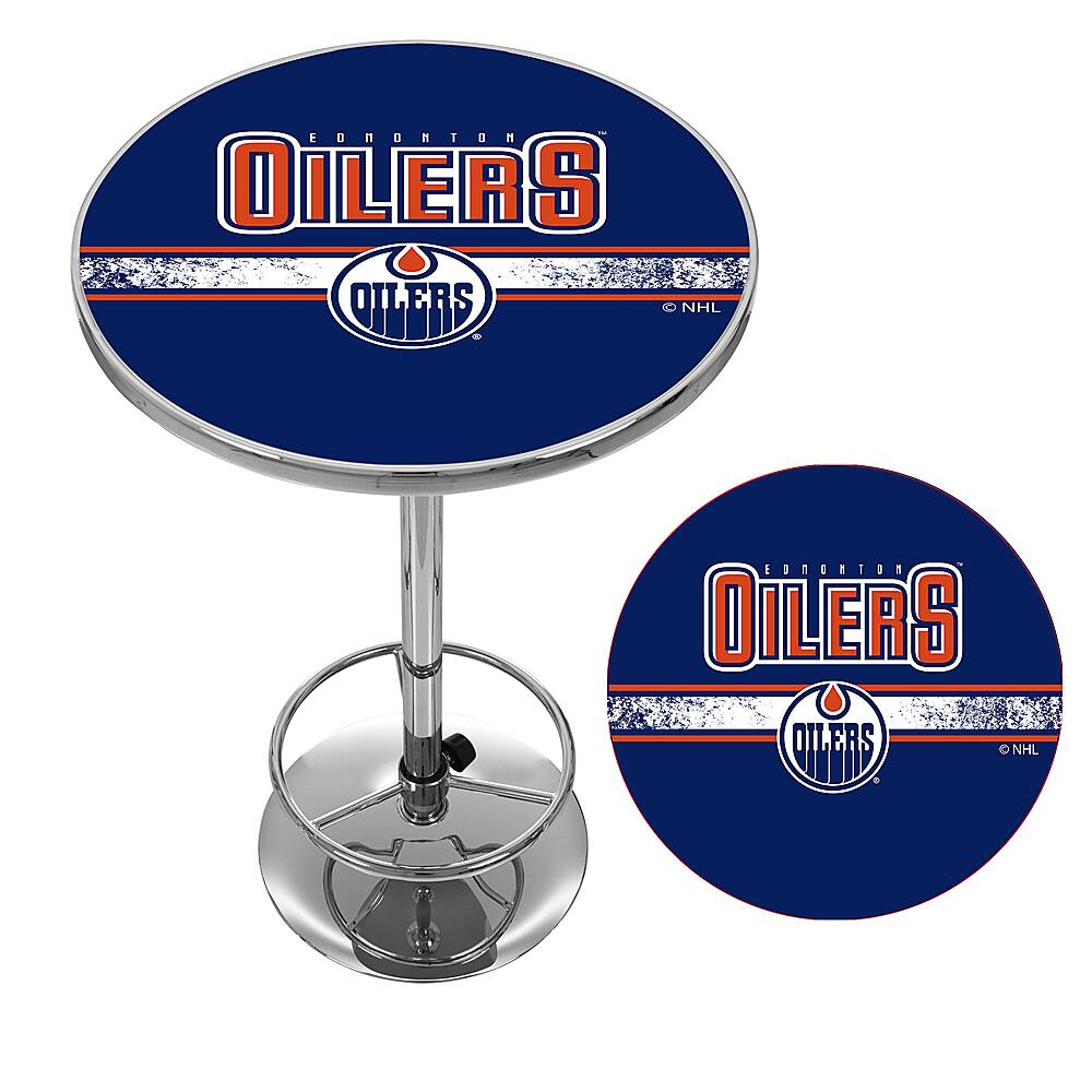 Best Buy: Edmonton Oilers NHL Chrome Pub Table Royal Blue, Orange ...