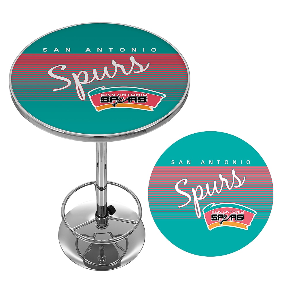 Best Buy: San Antonio Spurs NBA Hardwood Classics Chrome Pub Table Teal ...