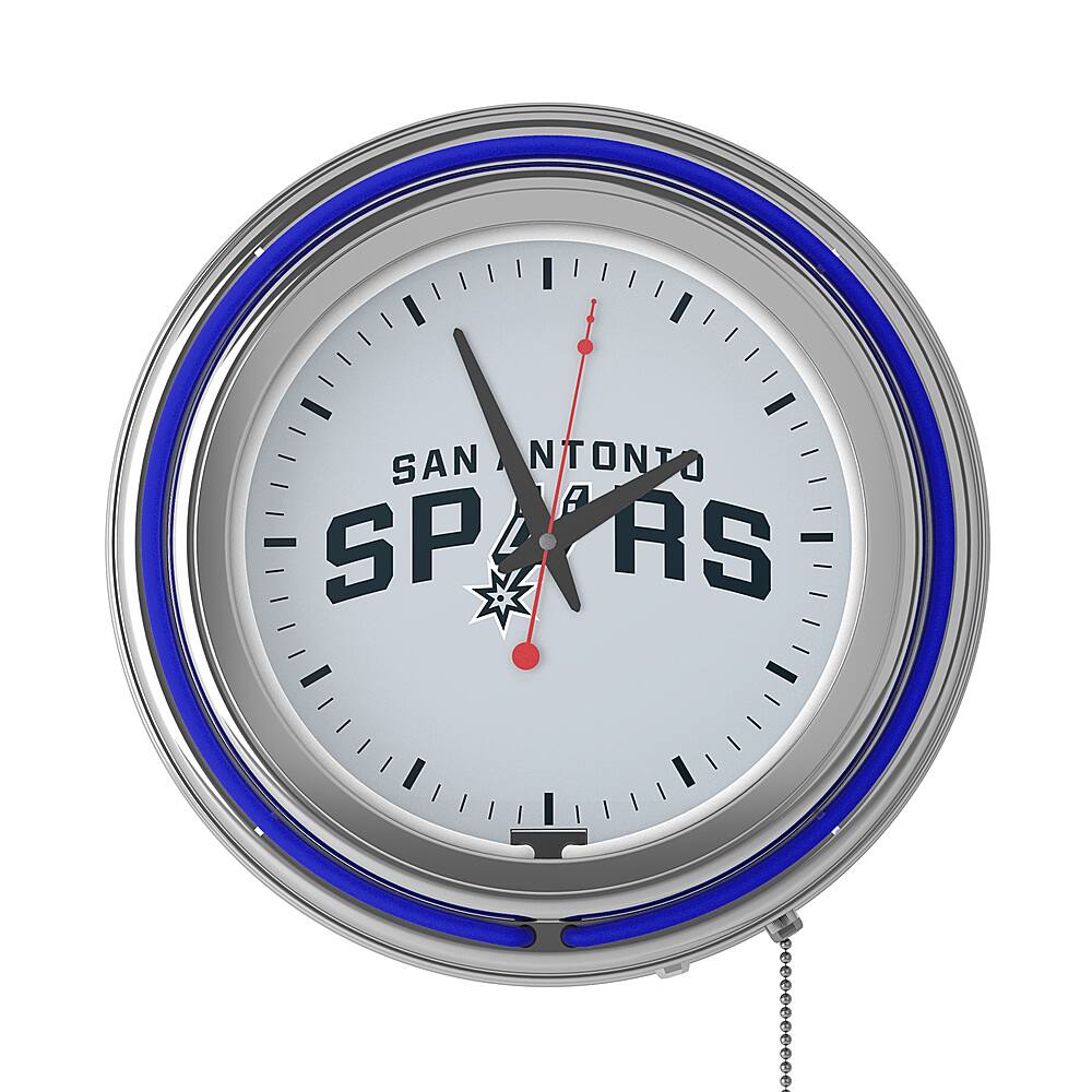 Customer Reviews: San Antonio Spurs NBA Chrome Double Ring Neon Clock ...