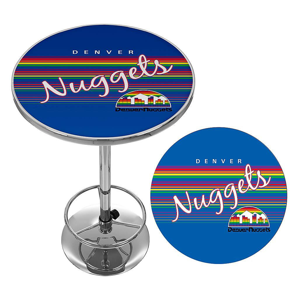 Best Buy: Denver Nuggets NBA Hardwood Classics Chrome Pub Table Blue ...