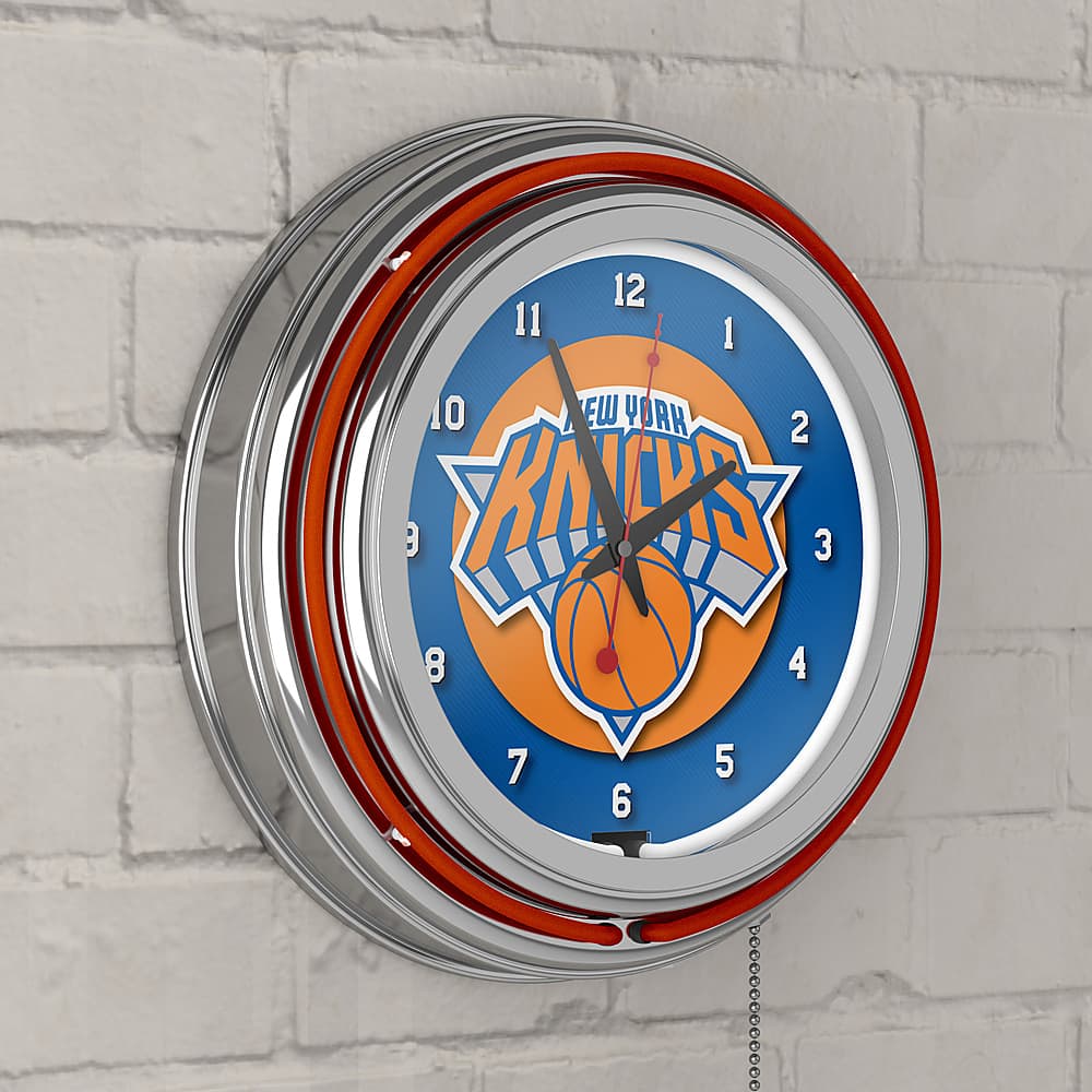 Customer Reviews: New York Knicks NBA Chrome Double Ring Neon Clock ...