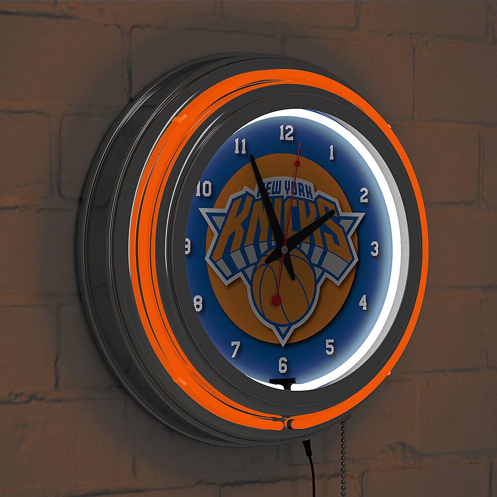 Customer Reviews: New York Knicks NBA Chrome Double Ring Neon Clock ...