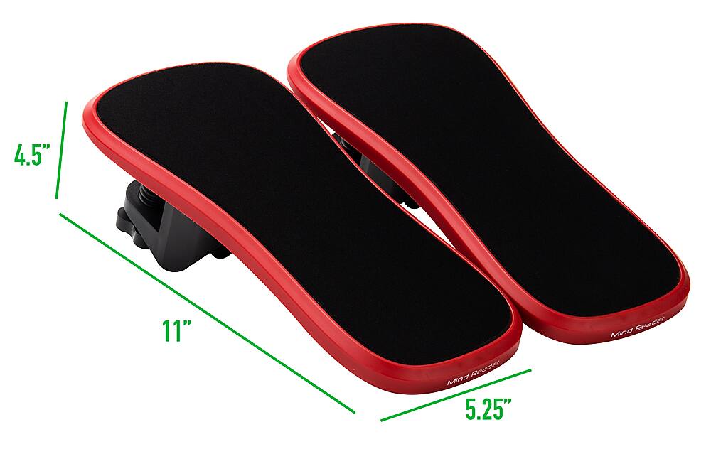 Best Buy: Mind Reader 2 Pack Wrist Rest Pad Clamps Red WREST2-RED