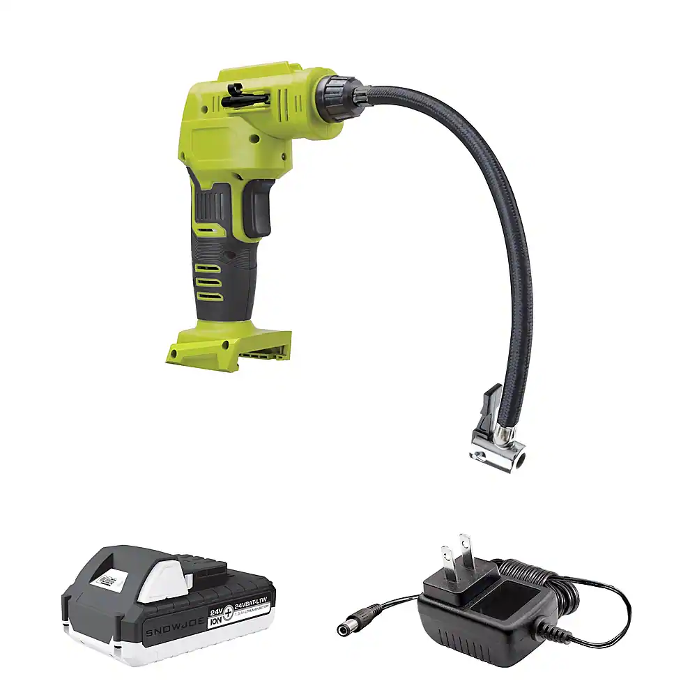 Snow Joe 24V Ion+ MAX 1.3 Ah Cordless Digital Tire Inflator Air ...