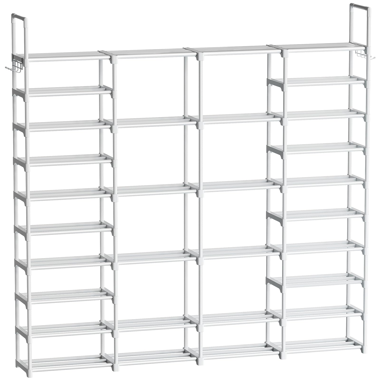 Refined Abode Design 4 Row 10 Tiers Extra Large Shoe Rack 72 80 Pairs ...
