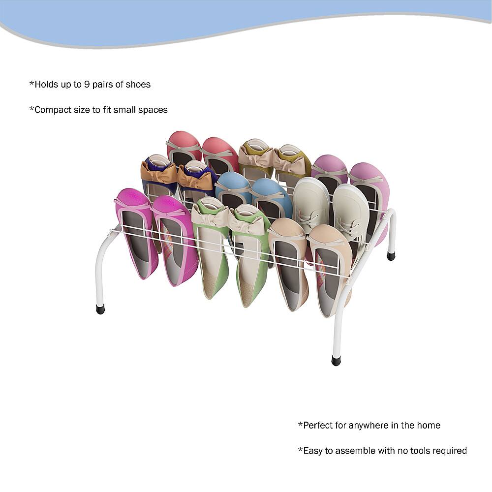 Best Buy: Hastings Home Floor Shoe Rack- 9 Pair Storage Organizer for ...
