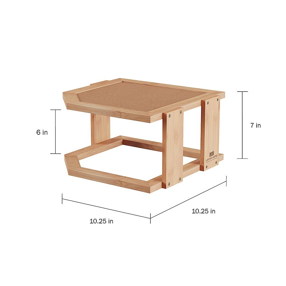 Customer Reviews: Hastings Home 2-Tier Corner Shelf for Kitchen or ...
