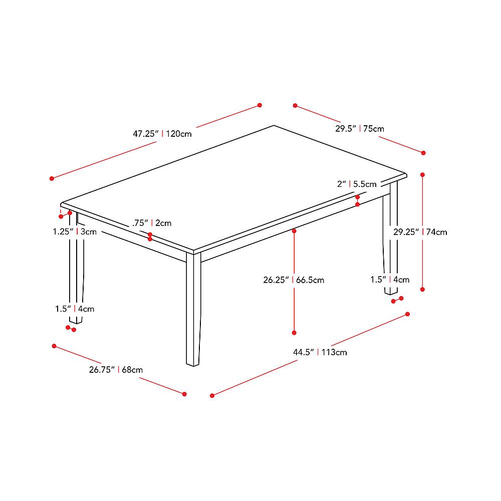 CorLiving Michigan Two Tone White and Gray Dining Table White/Gray DSW ...