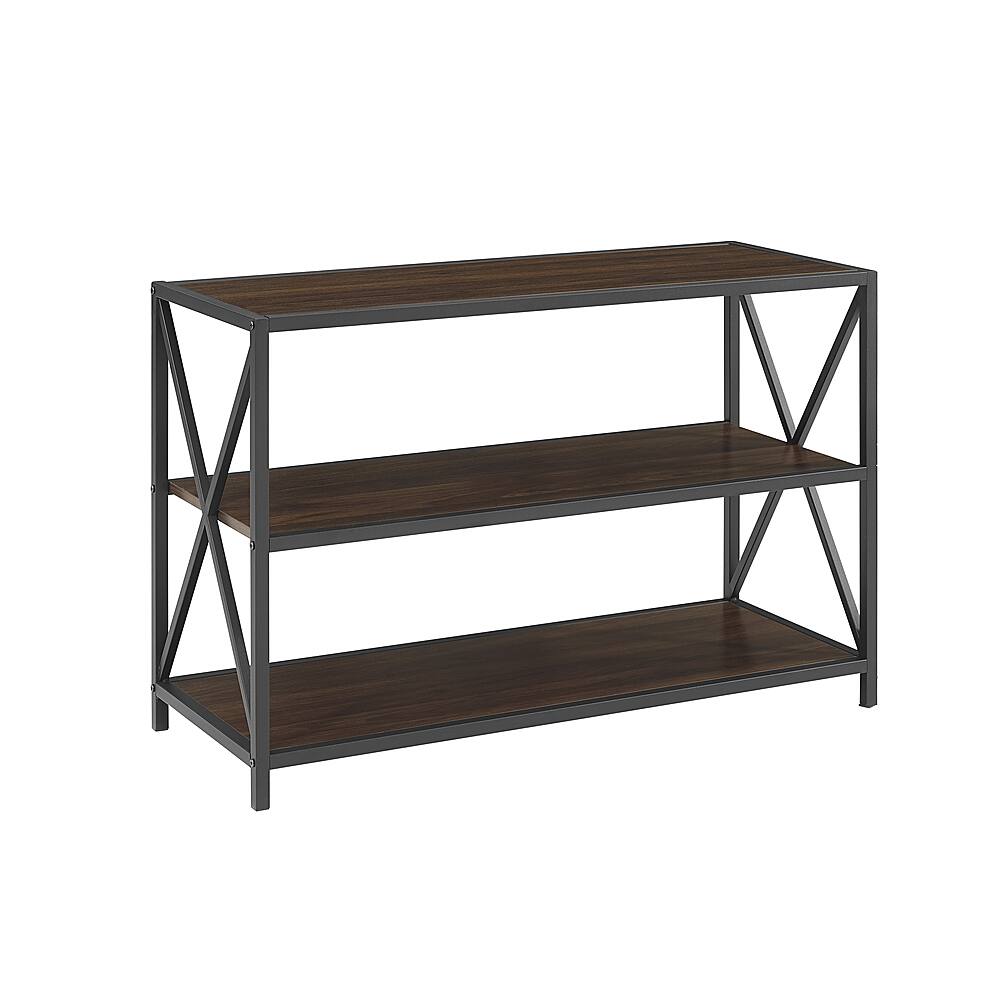 Best Buy: Walker Edison 3-Piece Rustic Industrial Bookcase Set Dark ...