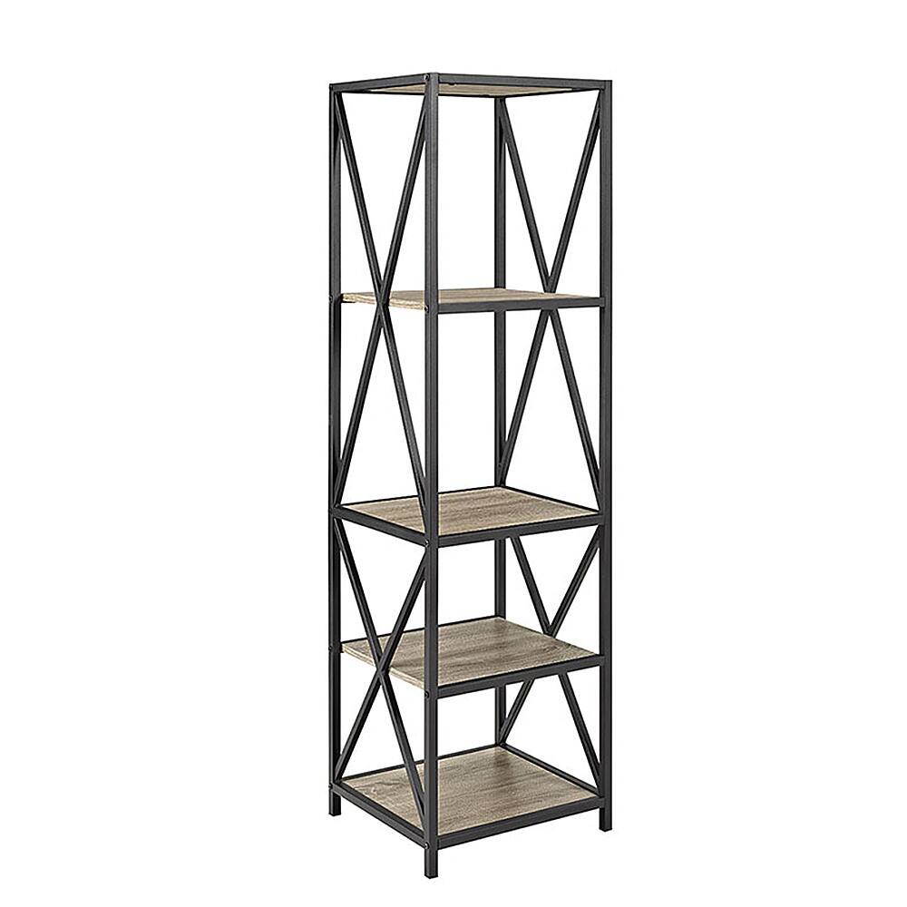 Best Buy: Walker Edison 3-Piece Rustic Industrial Bookcase Set ...