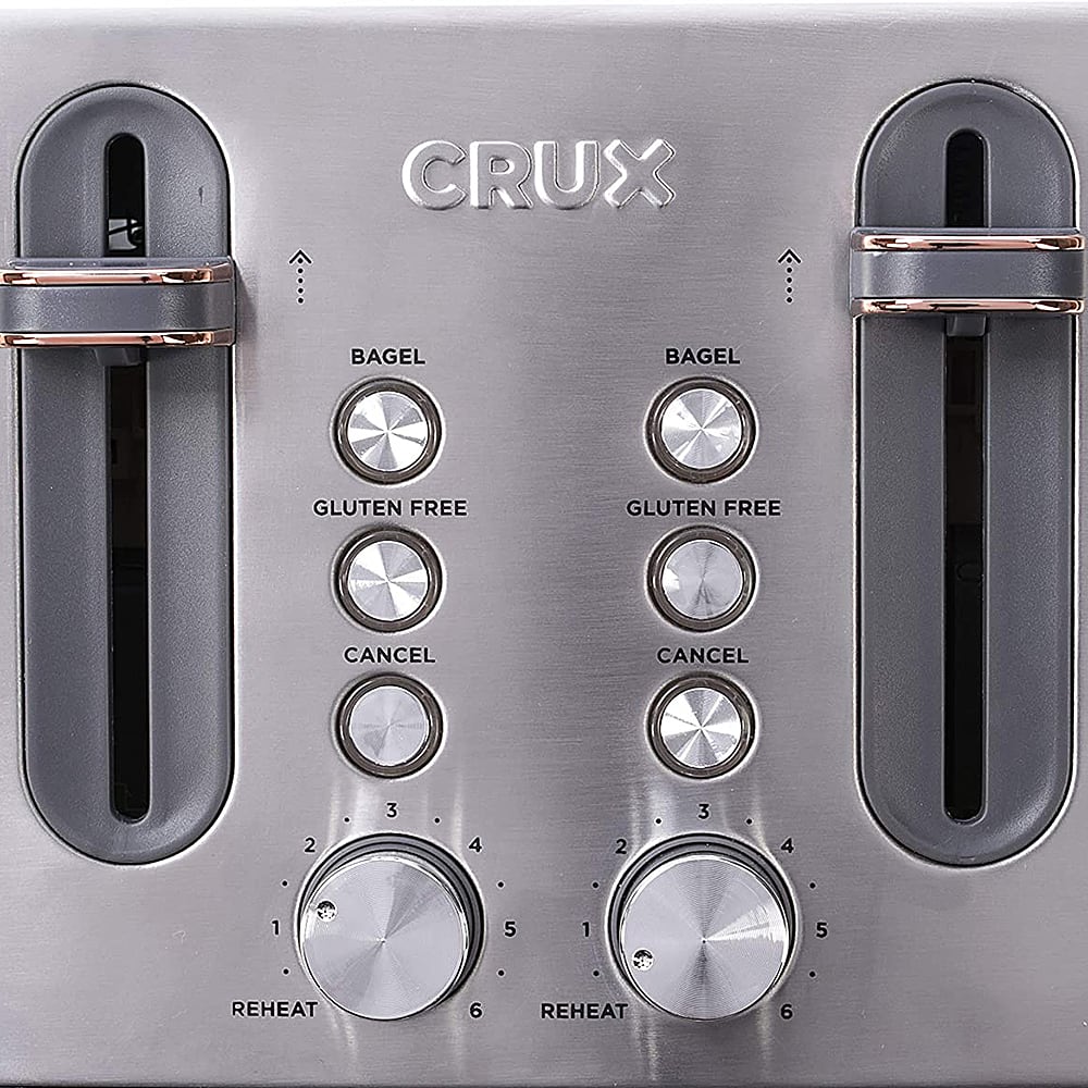 Customer Reviews: CRUX 4-Slice Wide-Slot Toaster Stainless Steel ...