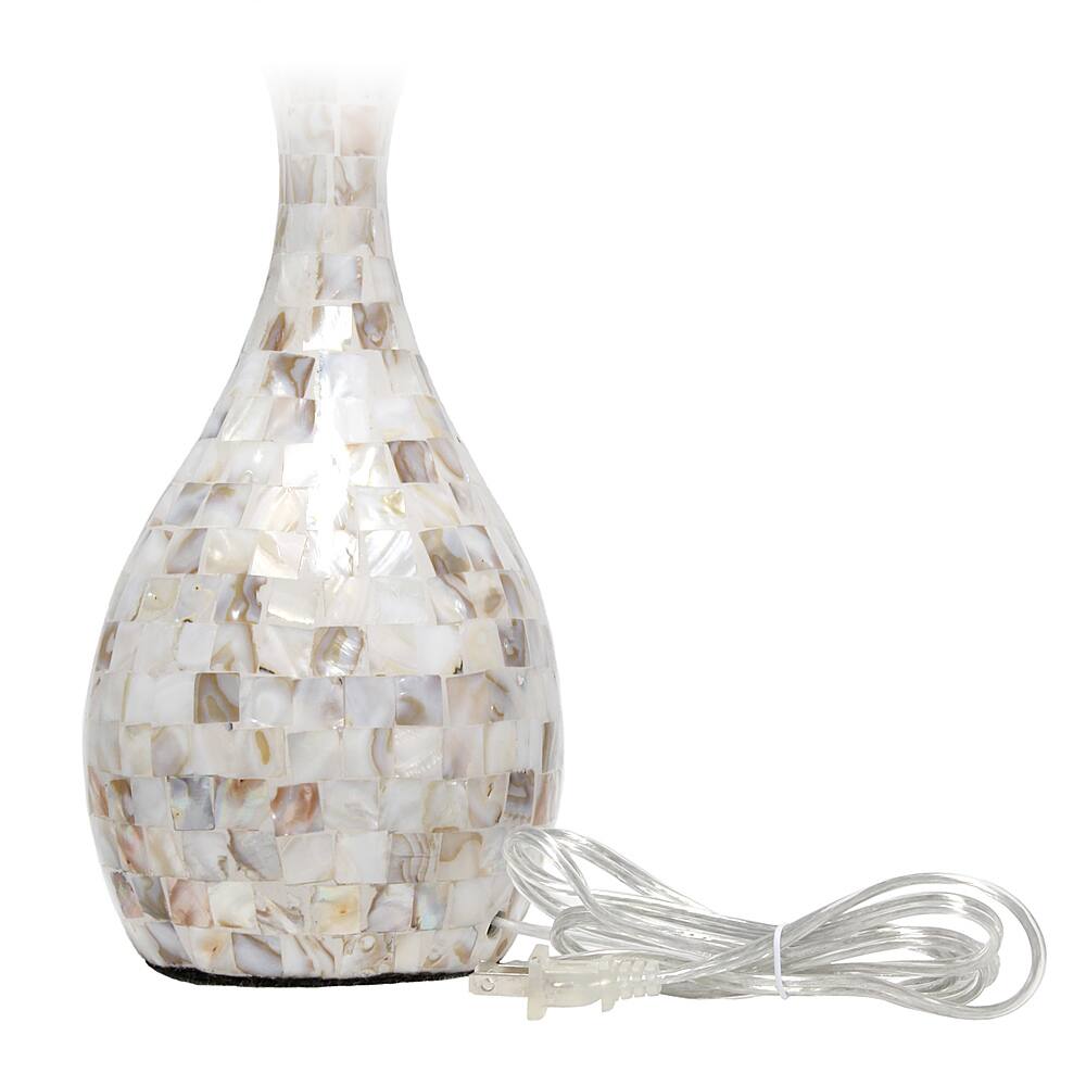 Best Buy: Lalia Home Malibu Curved Mosaic Seashell Table Lamp with ...