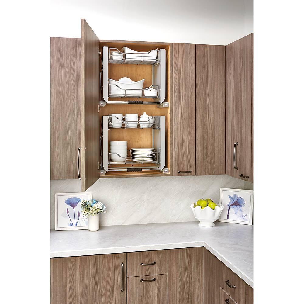Rev A Shelf Chrome Convenient Wall Cabinet Pull Down Shelf System 5PD ...