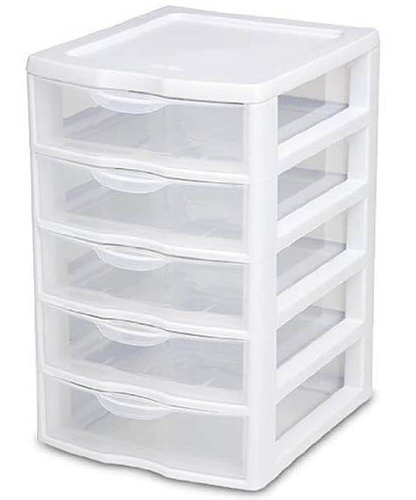 Best Buy: Sterilite Clearview Small Plastic Desktop Storage System (4 ...